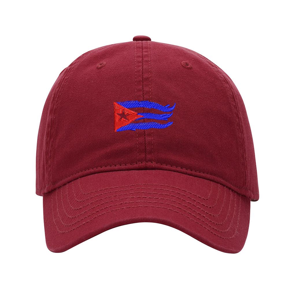 Baseball Cap Men Puerto Rico Flame Flag Embroidered Washed Cotton Dad ...