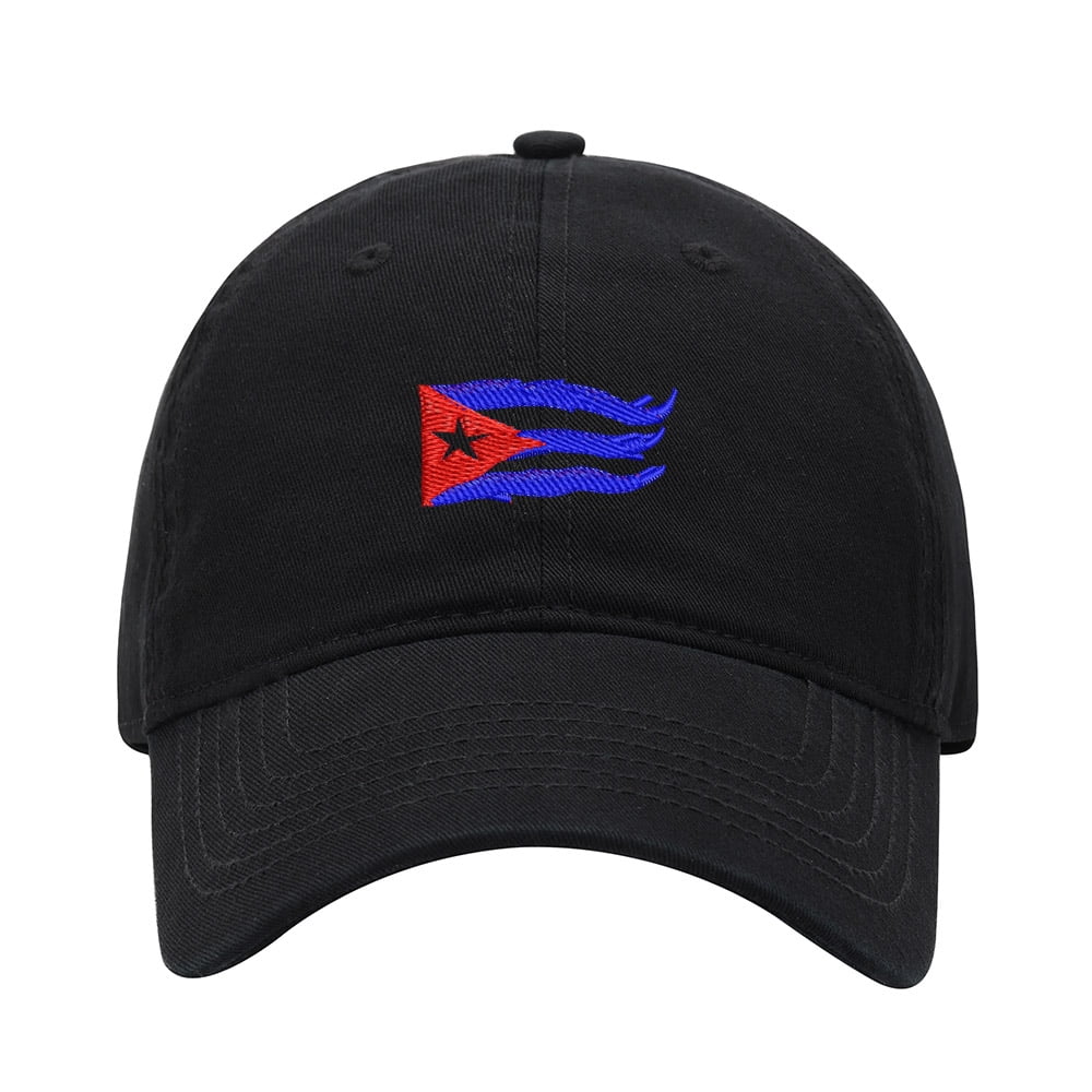 Baseball Cap Men Puerto Rico Flame Flag Embroidered Washed Cotton Dad ...