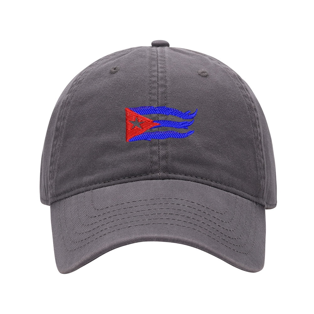 Baseball Cap Men Puerto Rico Flame Flag Embroidered Washed Cotton Dad ...
