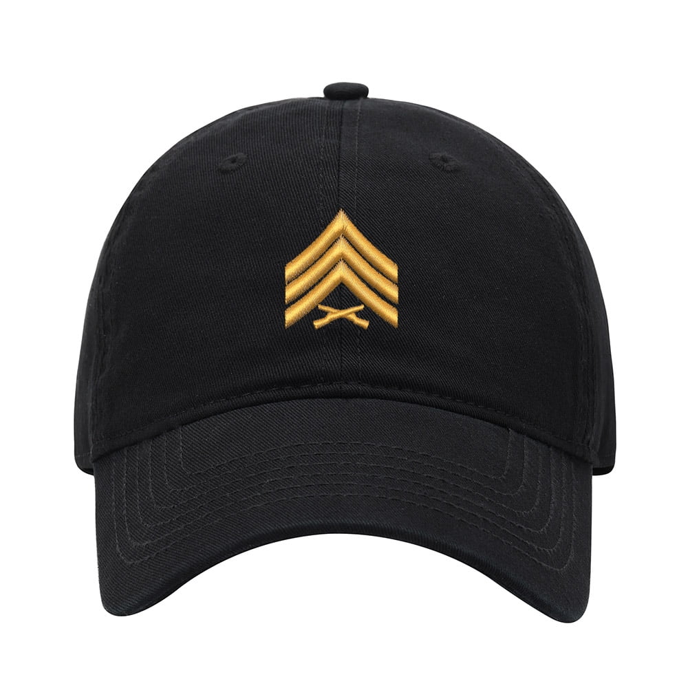 Baseball Cap Men Sergeant Sgt Rank Embroidered Washed Cotton Dad Hat ...