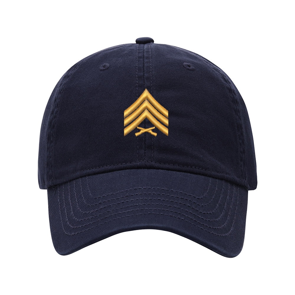 Baseball Cap Men Sergeant Sgt Rank Embroidered Washed Cotton Dad Hat ...