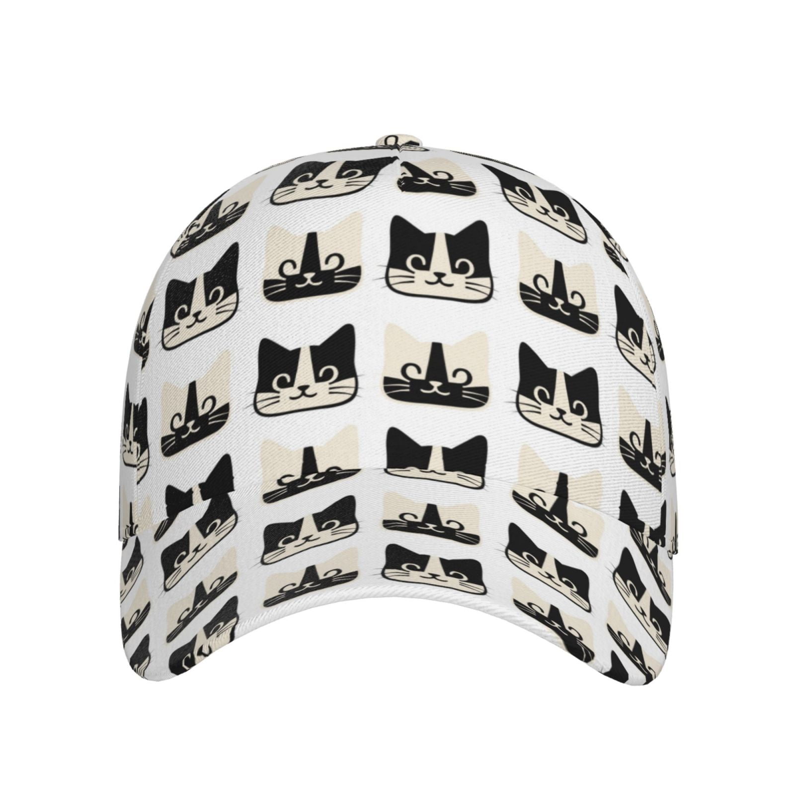 Baseball Cap, Minimalist Cute Cartoon Cat Face Trucker Hats Women Dad ...