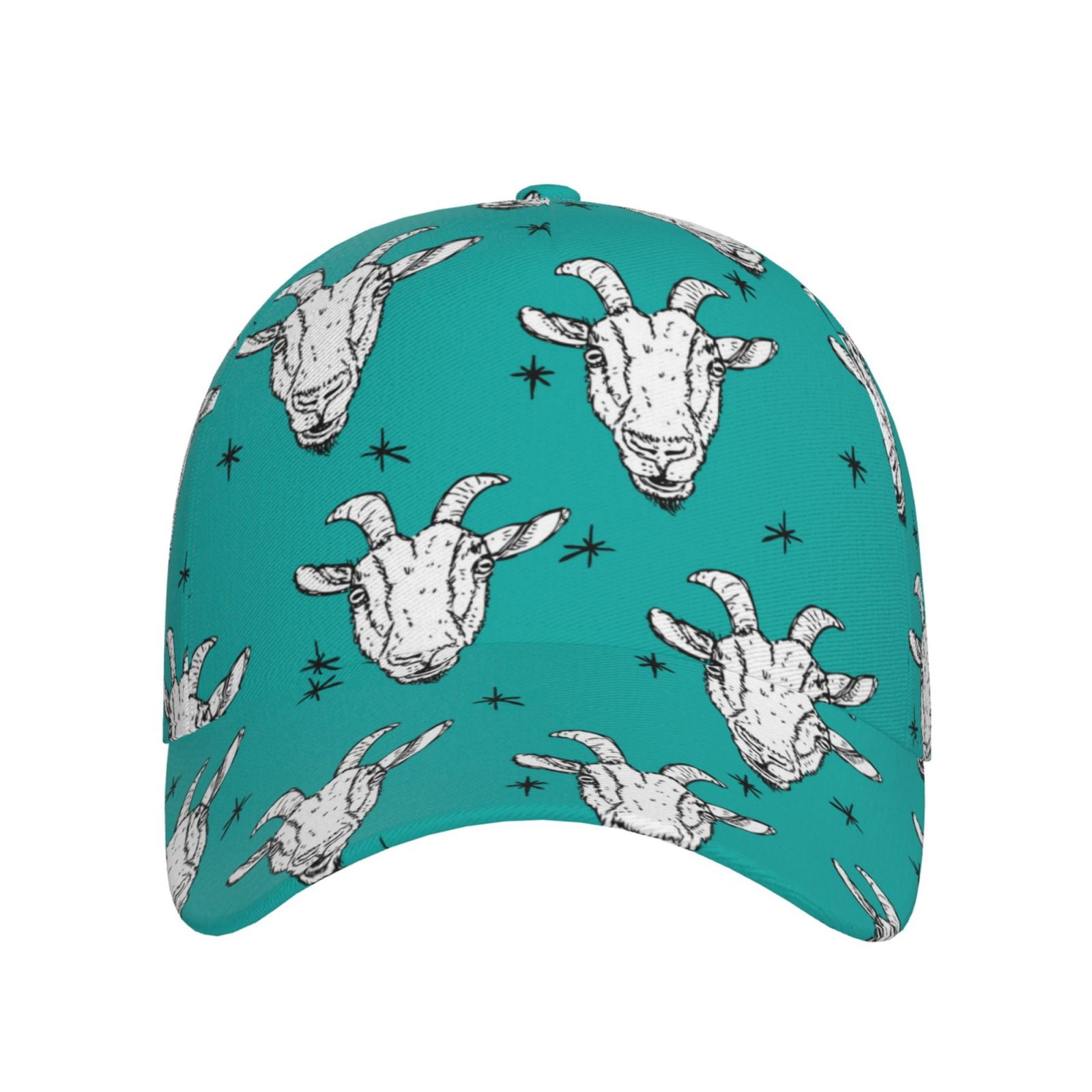 Baseball Cap, Modern Cartoon Goat Head White Trucker Hats Women Dad Hat ...