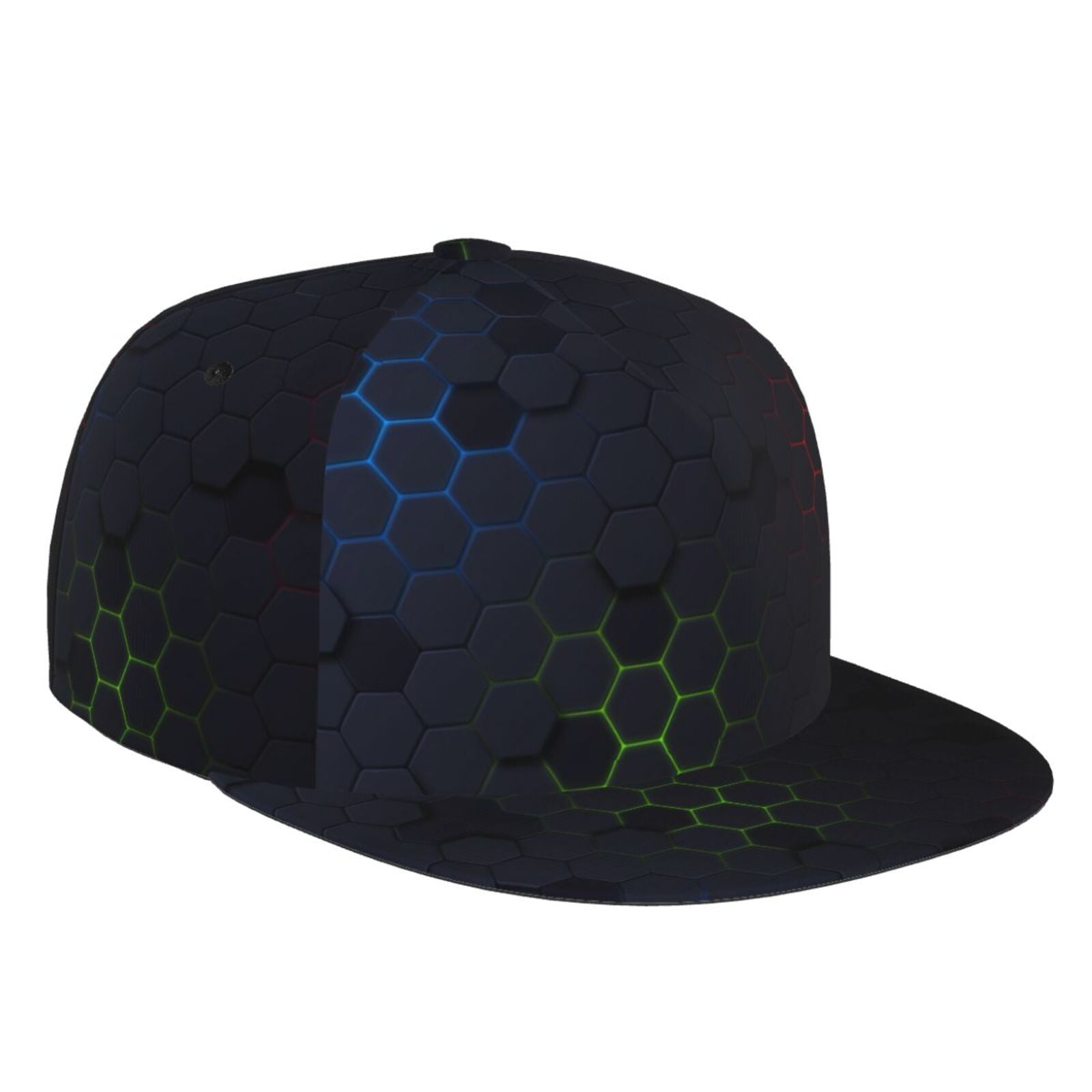Baseball Cap - Modern Hexagonal Neon Grid Hats for Men/Women Low ...