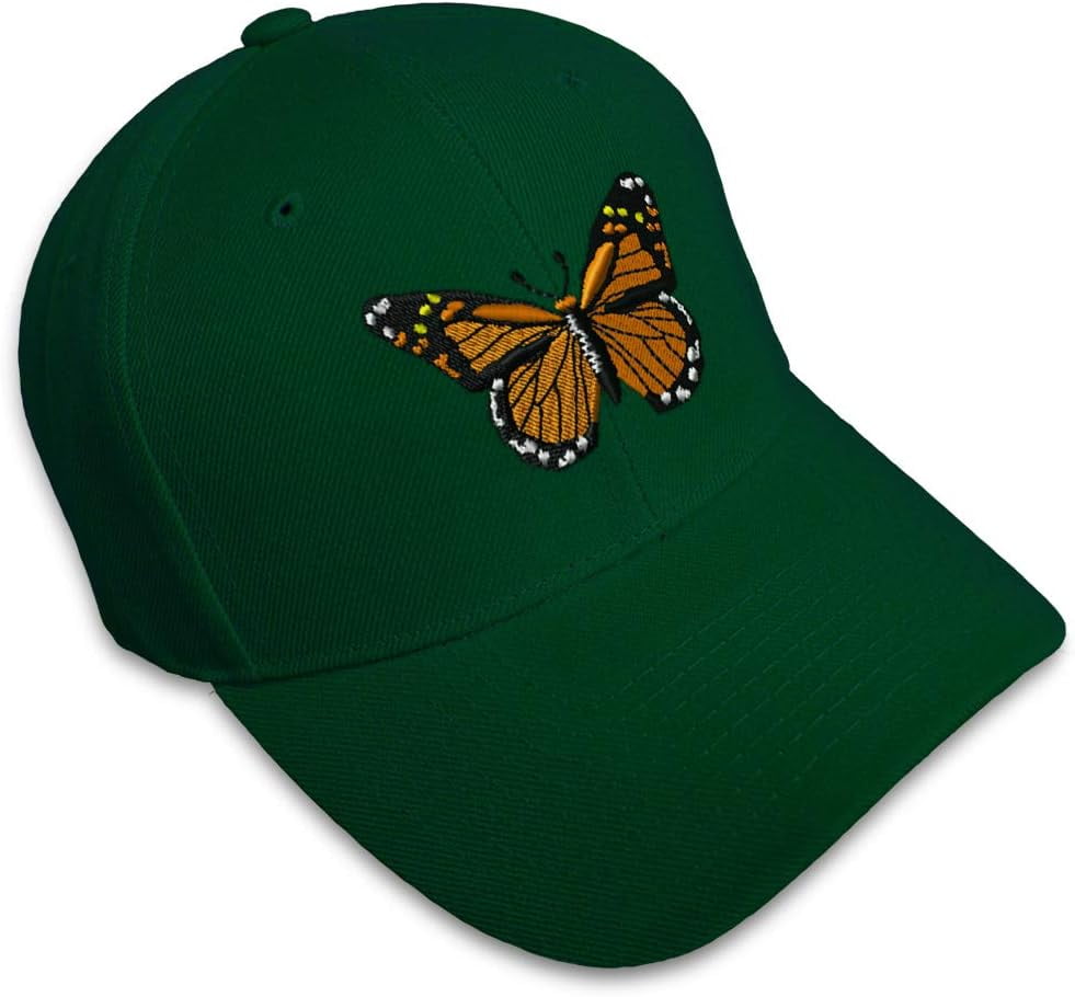 Baseball Cap Monarch Butterfly Embroidery Animals Insects Hats for Men ...