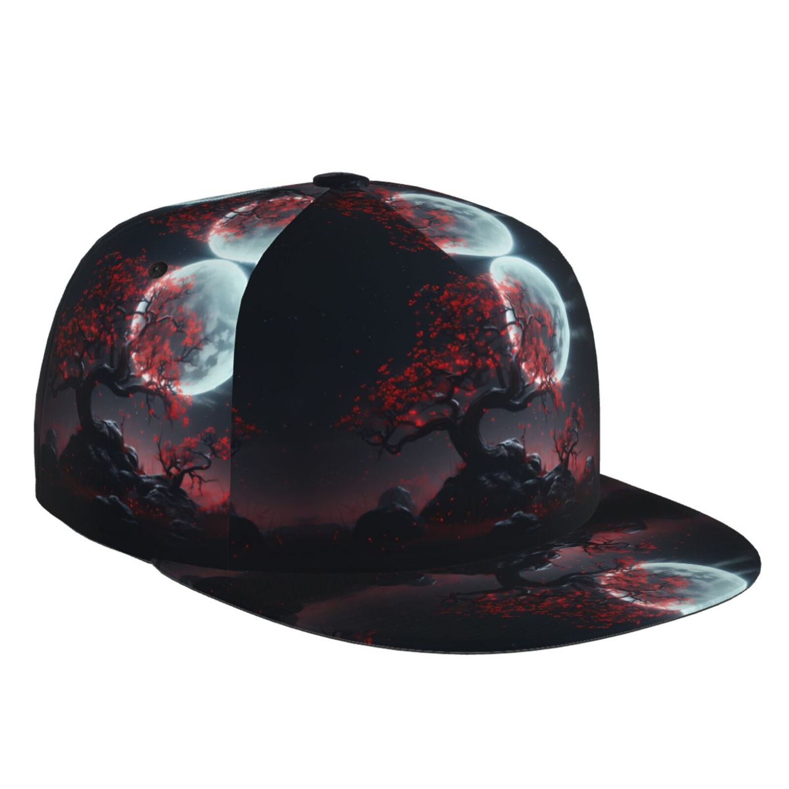 Baseball Cap - Moon Starry Sky Red Tree Hats for Men/Women Low Profile ...