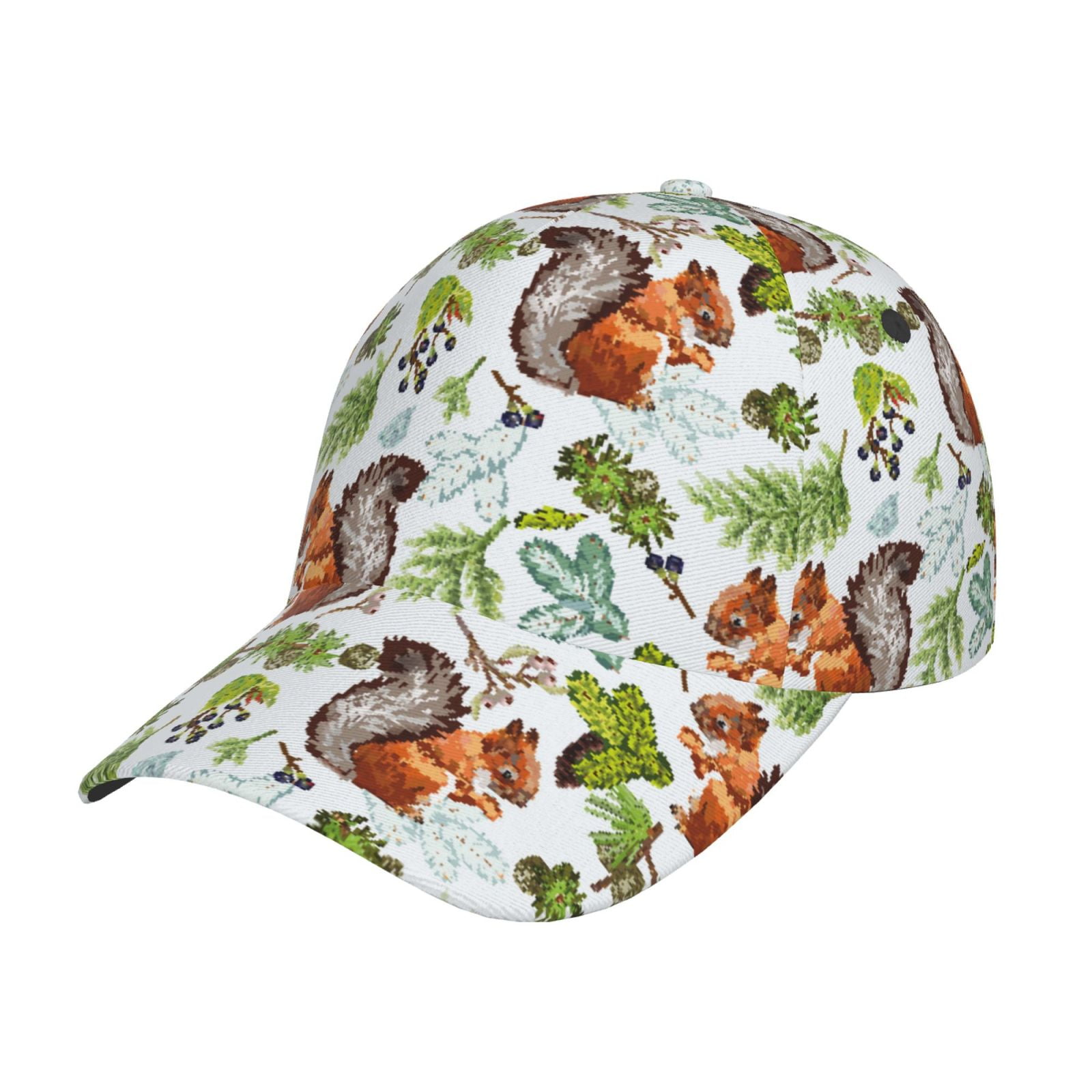 Baseball Cap, Mosaic Forest Squirrel Trucker Hats Women Dad Hat for ...