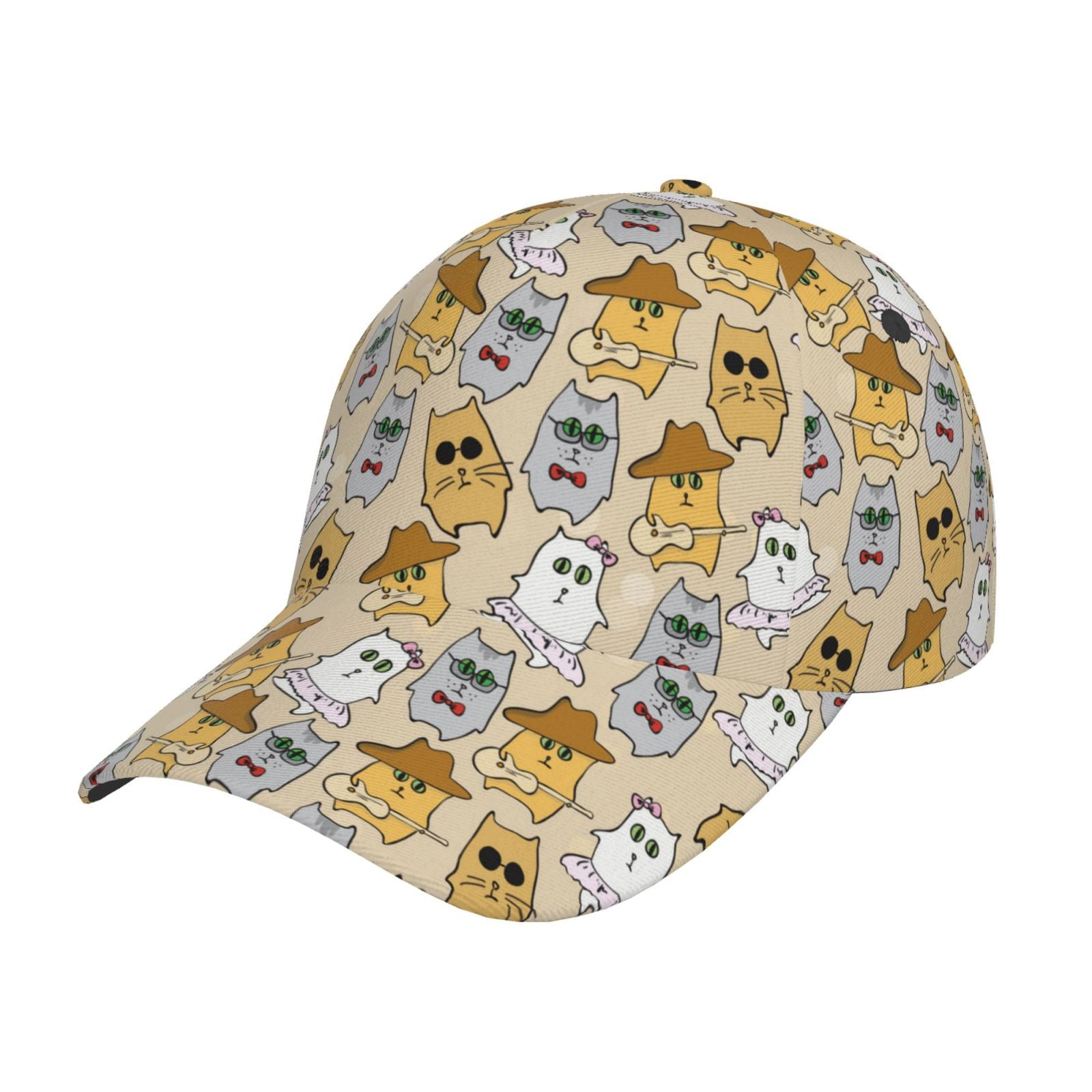 Baseball Cap, Music Dancing Cat Hats For Men Women Low Profile Classic ...