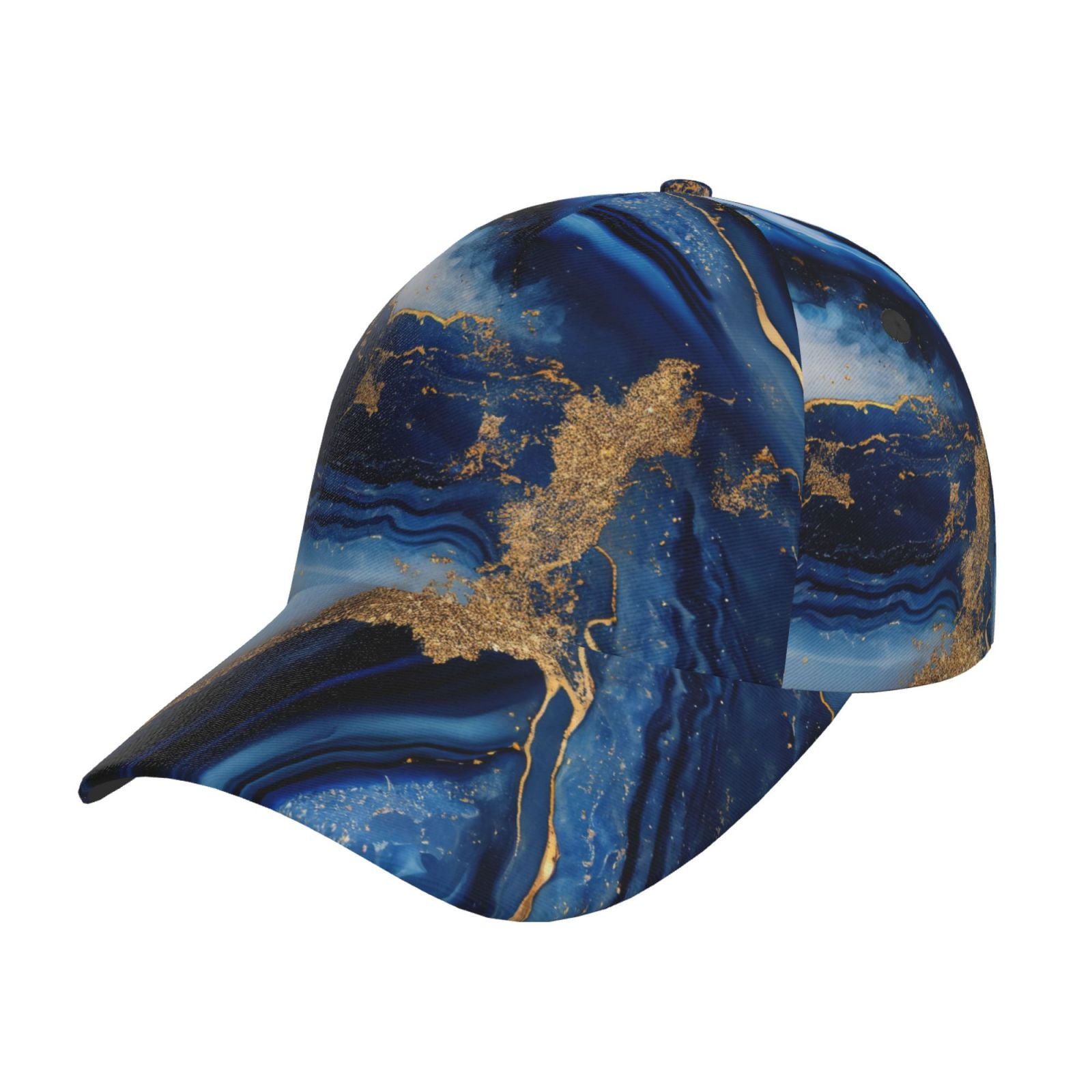Baseball Cap - Navy Blue Marble Hats for Men Women Low Profile Classic ...