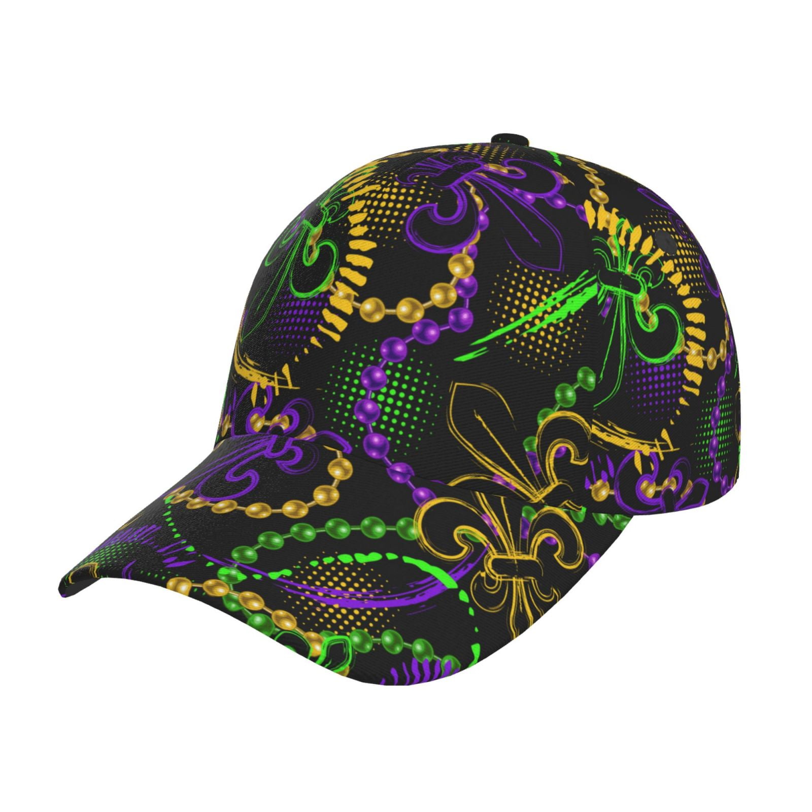 Baseball Cap - Neon Mardi Gras Hats for Men Women Low Profile Classic ...