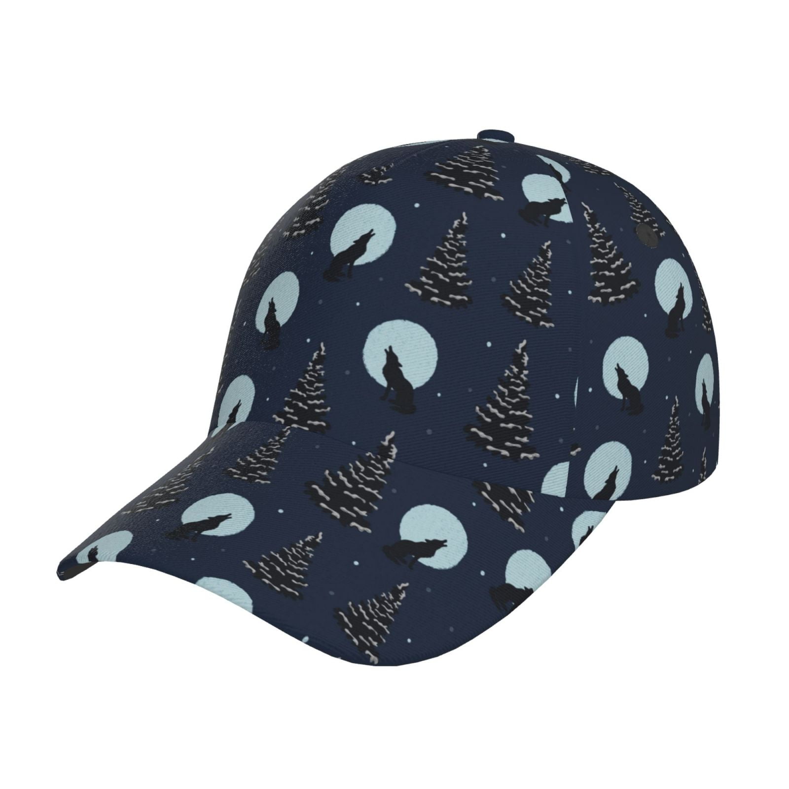 Baseball Cap - Night Forest Wolf Hats for Men Women Low Profile Classic ...