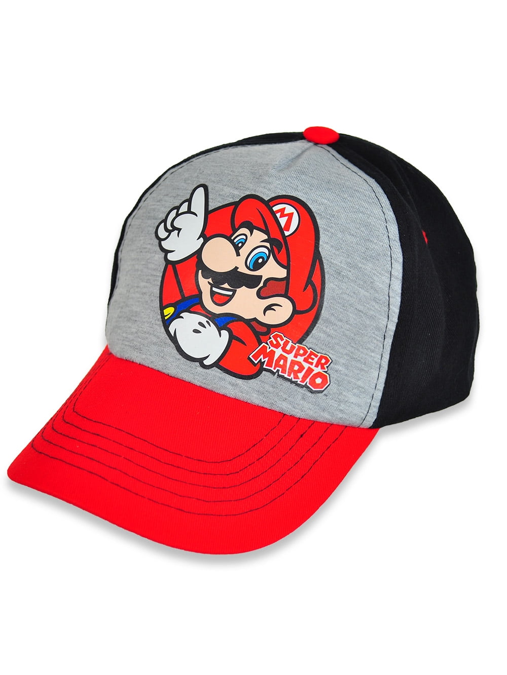 Baseball Cap - Nintendo Super Mario - Gray/Blacl/Red - Walmart.com