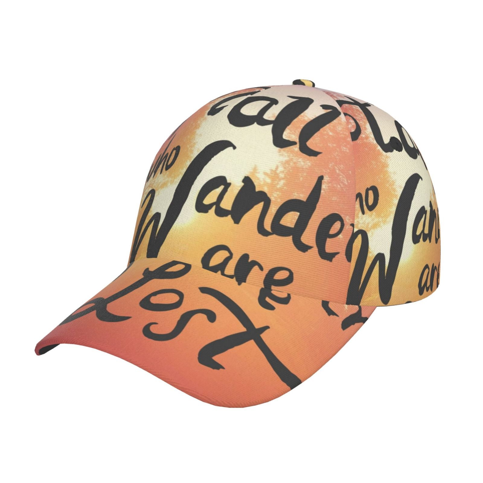 Baseball Cap - Not All Who Wander Are Lost Adjustable Size Hats For Men ...
