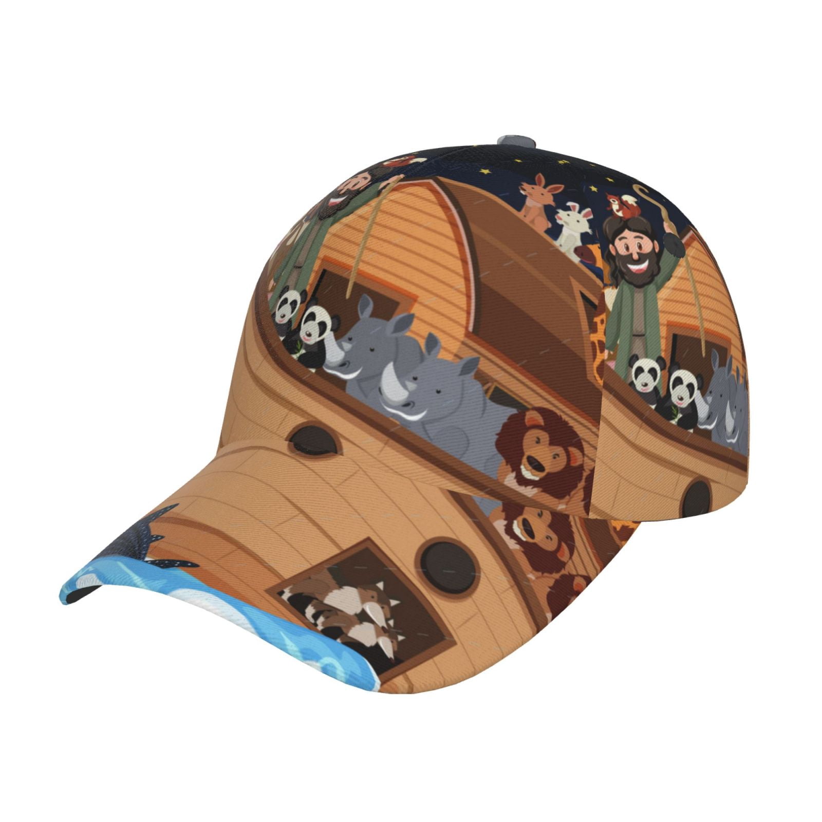 Baseball Cap, Ocean Scene with Noah's Ark Trucker Hats Women Dad Hat ...
