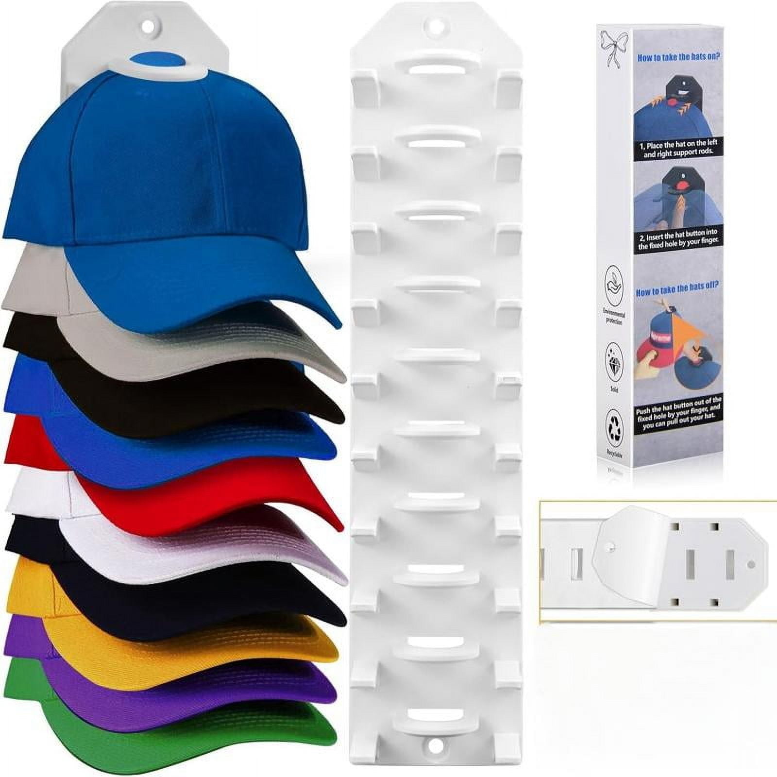 Baseball Cap Organizer, Wall Hat Rack, Hat Storage Display Holder ...