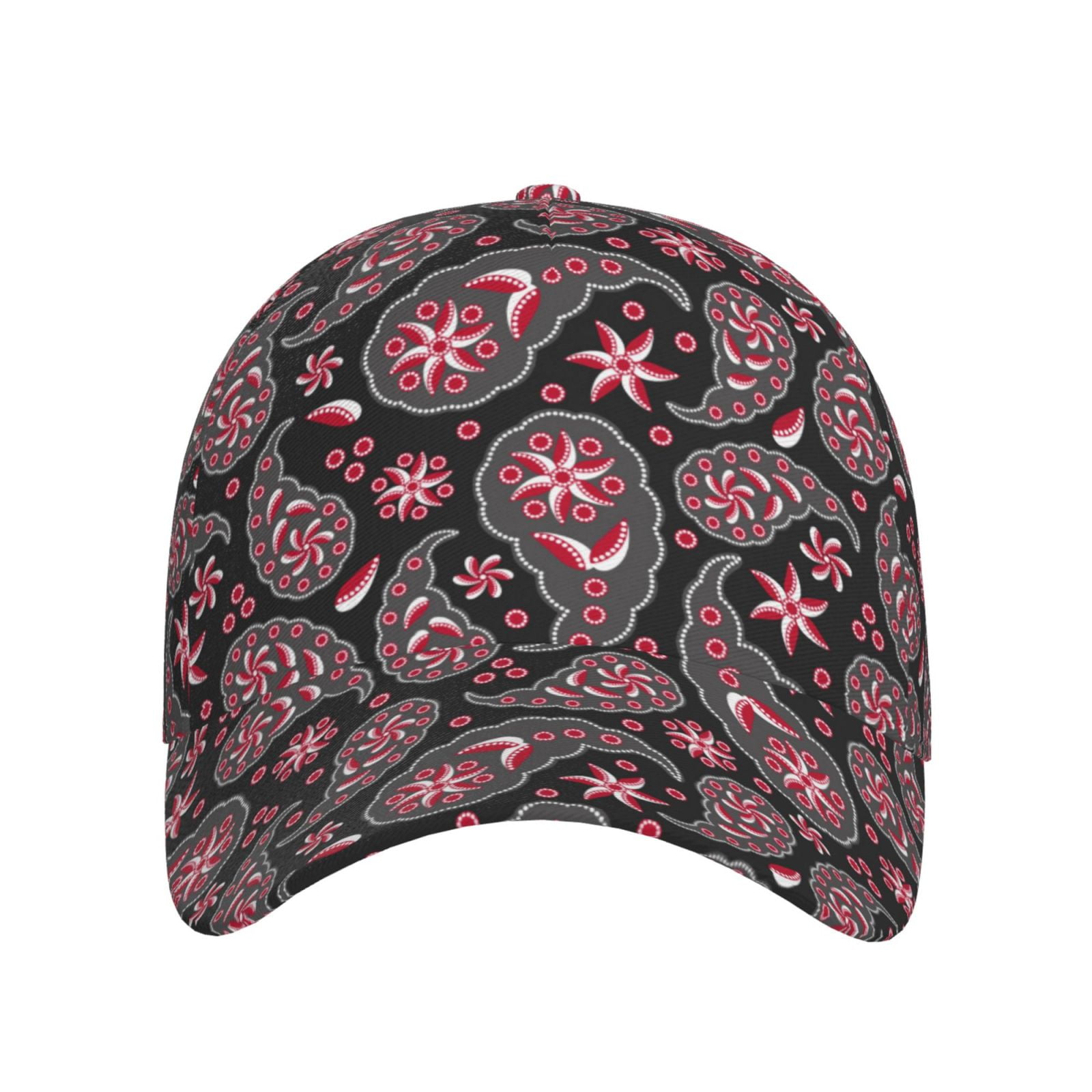Baseball Cap, Paisley Red Black Trucker Hats Women Dad Hat For Workouts ...