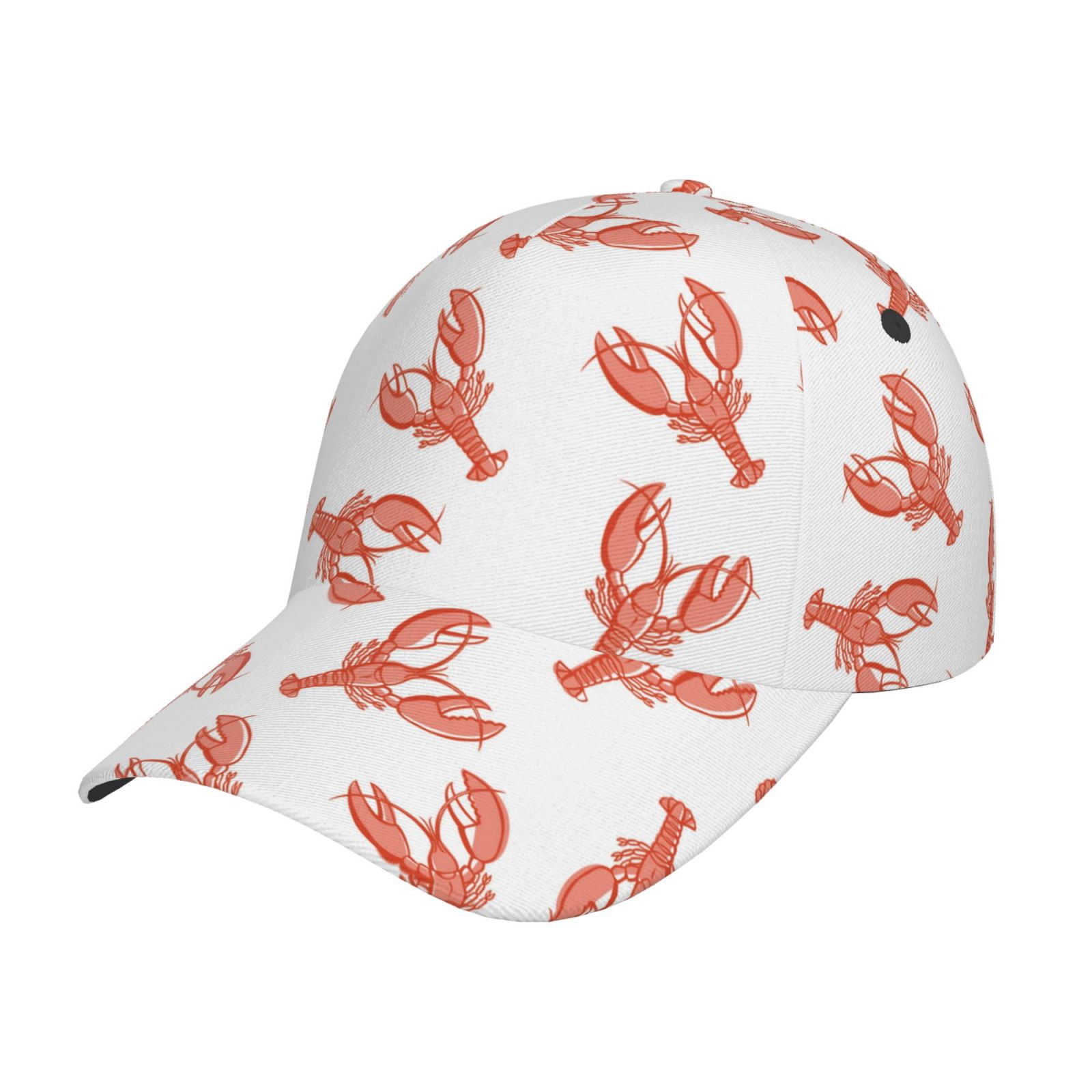 Baseball Cap, Pale Red Lobster Print Hats For Men Women Low Profile ...