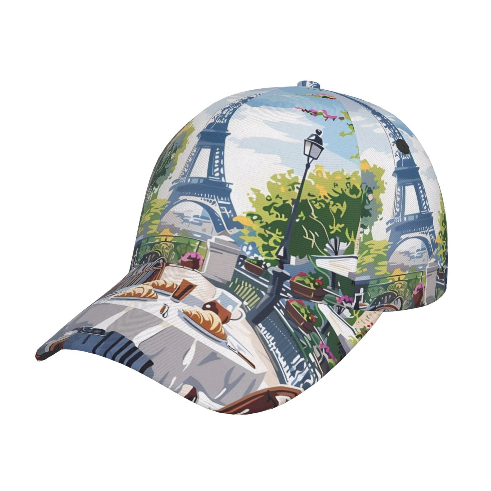 Baseball Cap, Parisian Cafe With Eiffel Sun Hats for Men Women ...