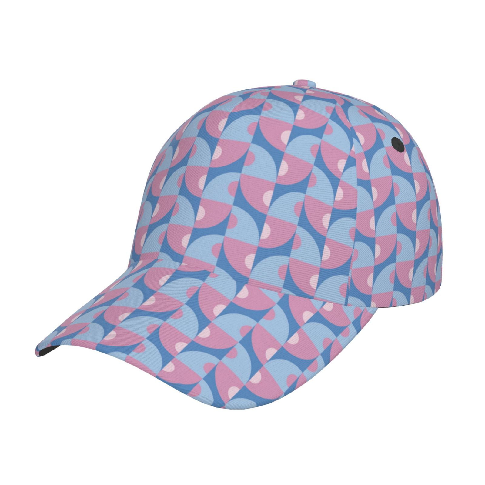 Baseball Cap, Pink Abstractly Geometric Pattern Hats For Men Women Low ...