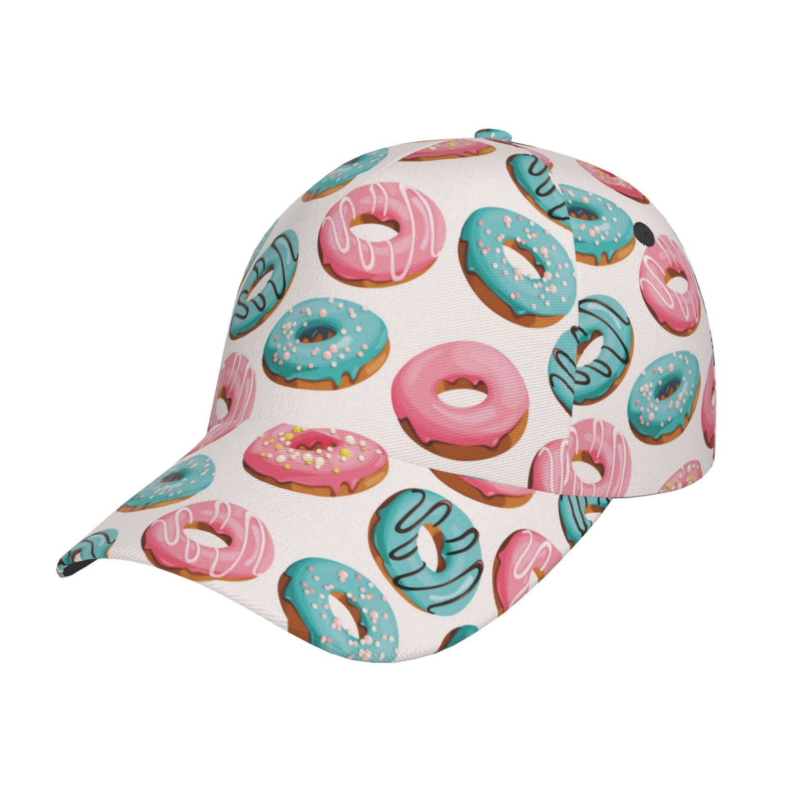 Baseball Cap, Pink Blue Donut Print Hats For Men Women Low Profile ...