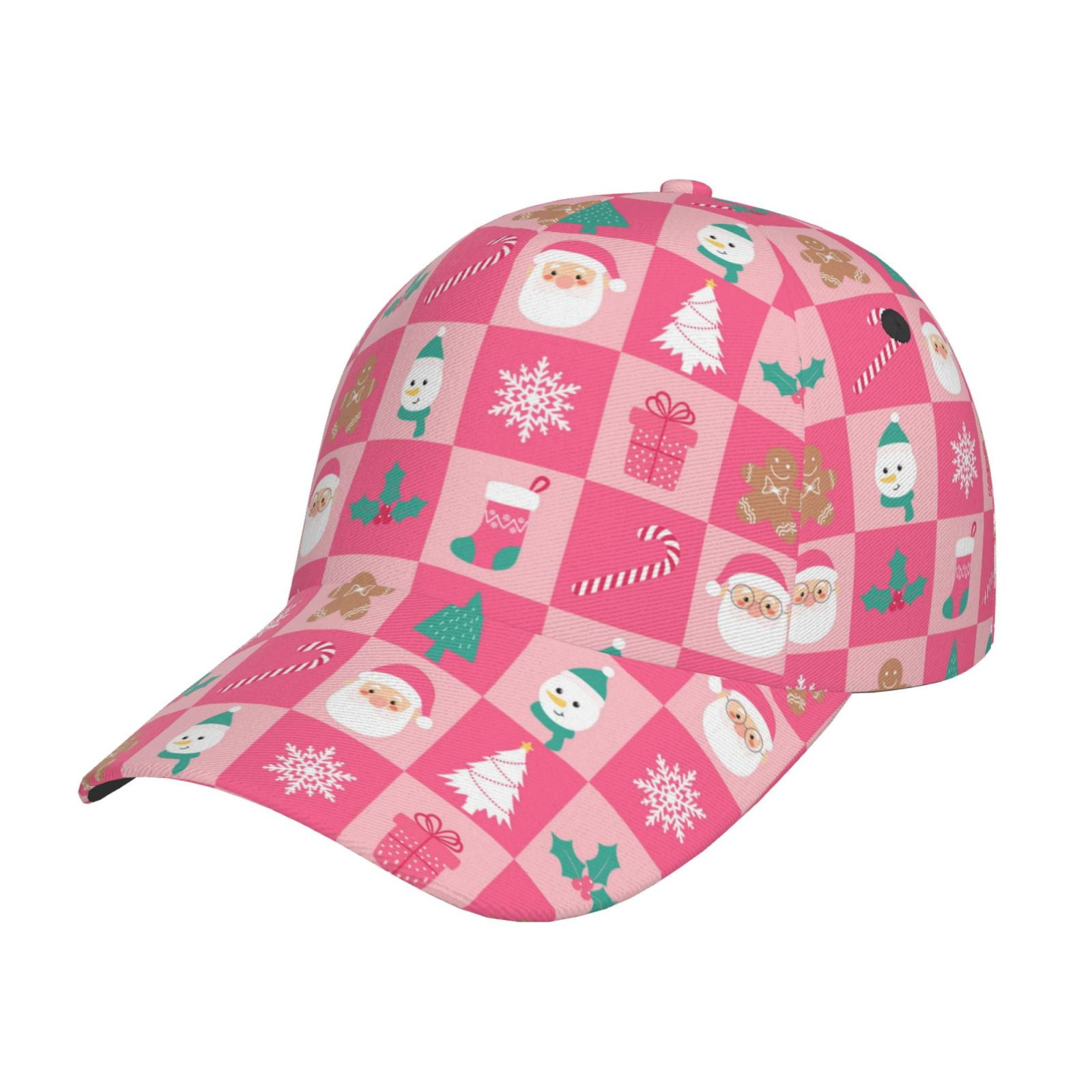 Baseball Cap - Pink Christmas Cheer Hats for Men Women Low Profile ...
