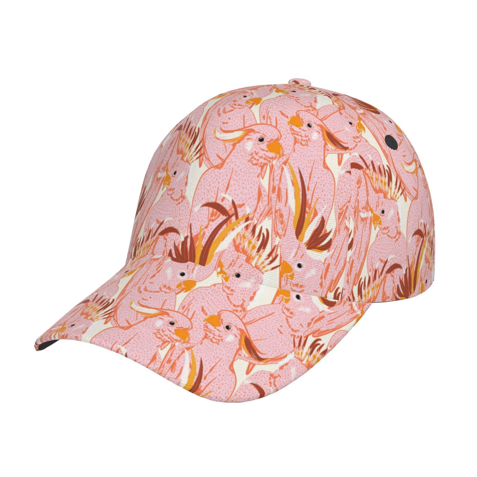 Baseball Cap, Pink Cockatoo Birds Sun Hats for Men Women, Adjustable ...