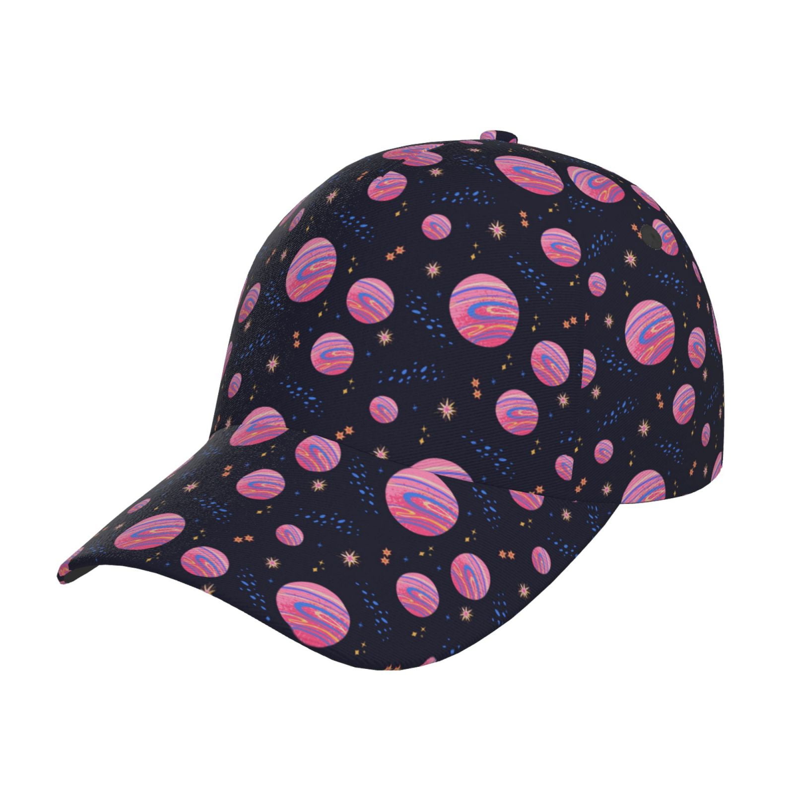 Baseball Cap, Pink Planets And Stars Trucker Hats Women Dad Hat for ...