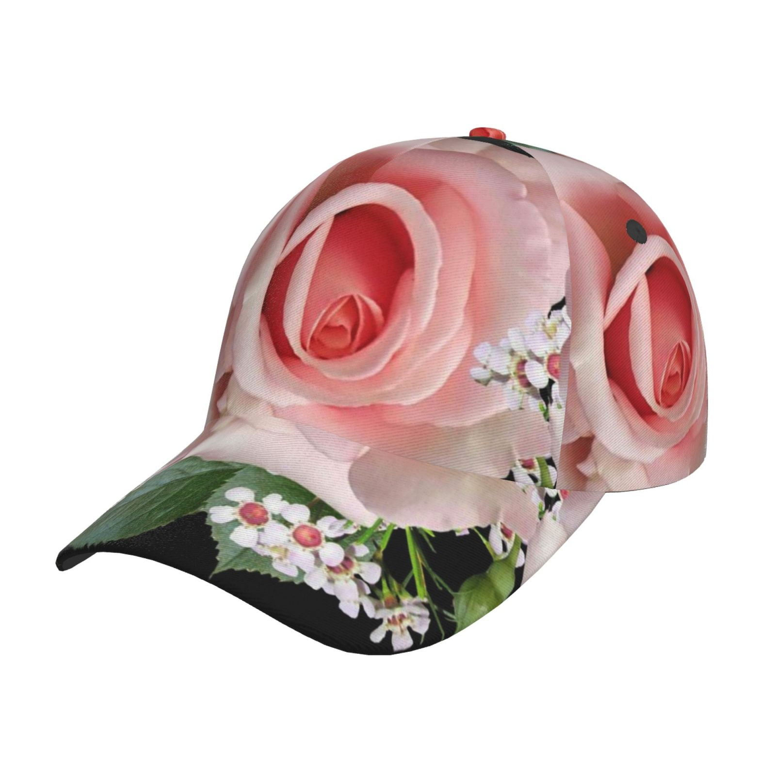 Baseball Cap - Pink Roses Hats for Men Women Low Profile Classic ...