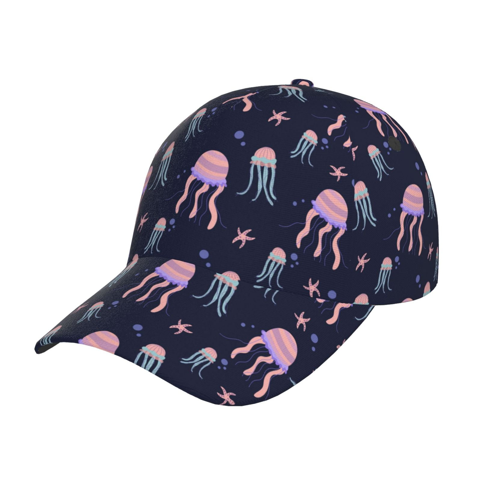 Baseball Cap, Pink Starfish Jellyfish Hats For Men Women Low Profile ...