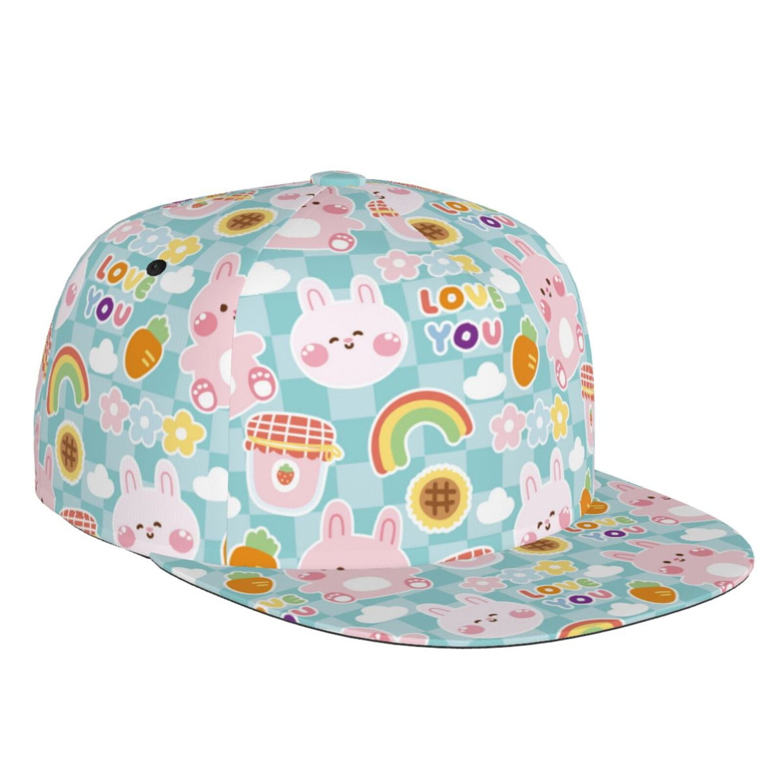 Baseball Cap - Plaid Cartoon Rabbit Radish Hats for Men/Women Low ...