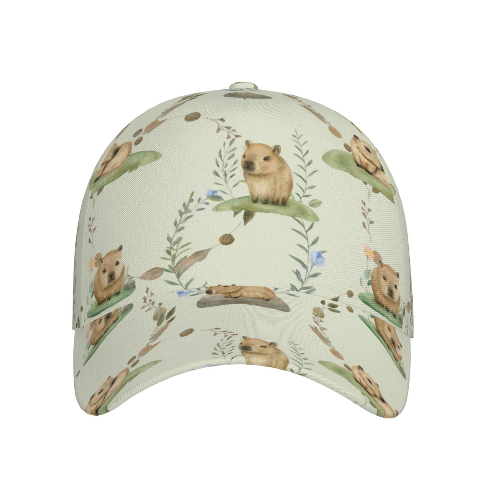 Baseball Cap, Plant Capybara Print Trucker Hats Women Dad Hat For ...