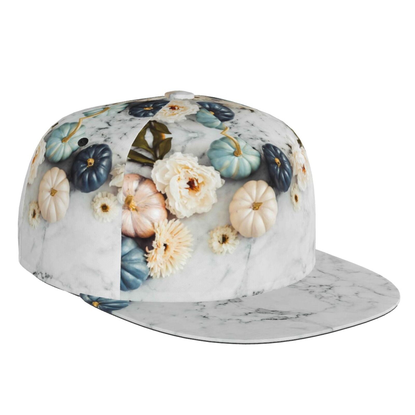 Baseball Cap - Pumpkin And White Marble Hats for Men/Women Low Profile ...