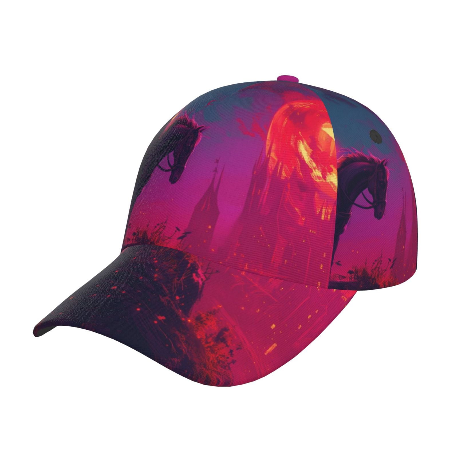 Baseball Cap - Pumpkin Moon Witch Knight Hats for Men Women Low Profile ...
