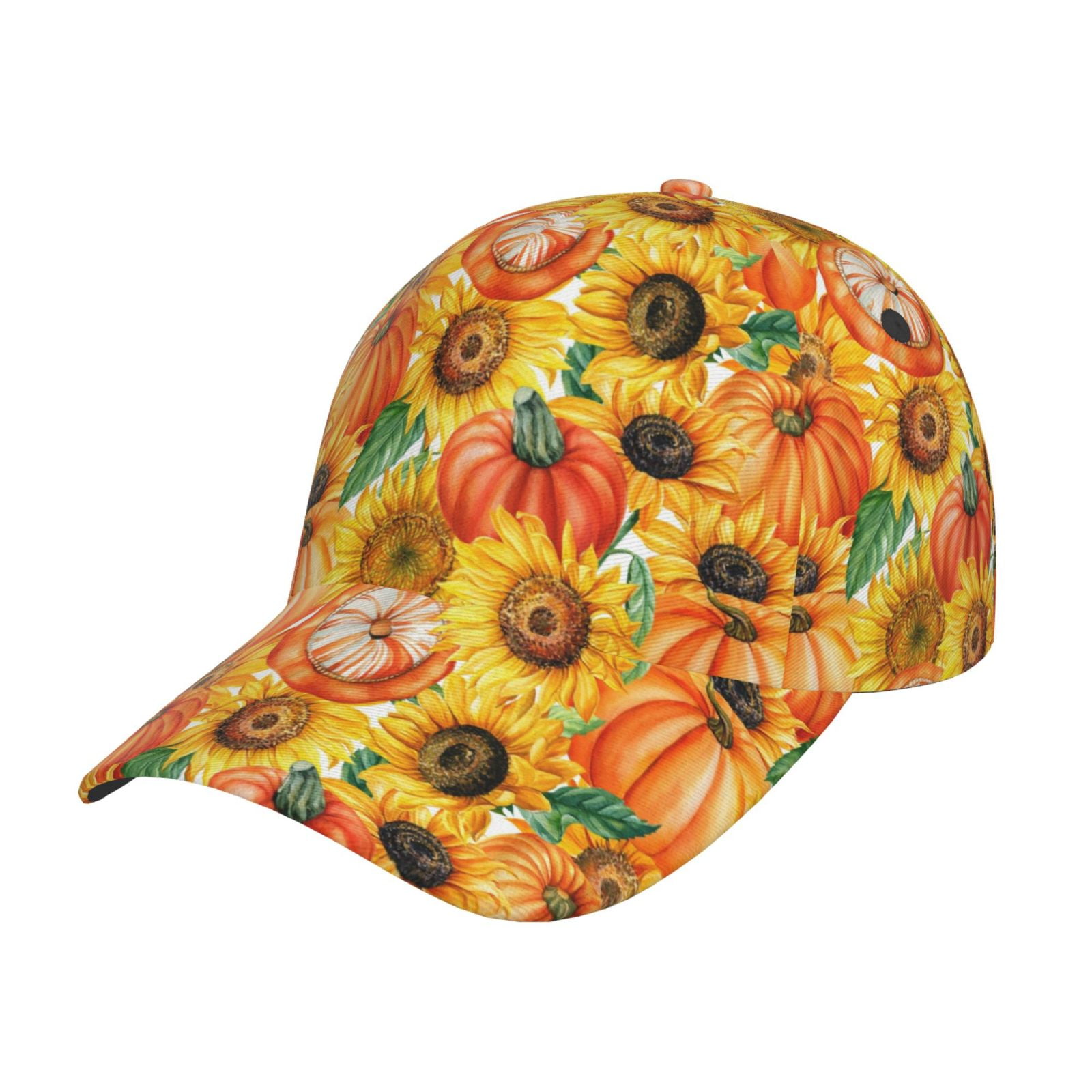 Baseball Cap, Pumpkins And Sunflowers Trucker Hats Women Dad Hat for ...
