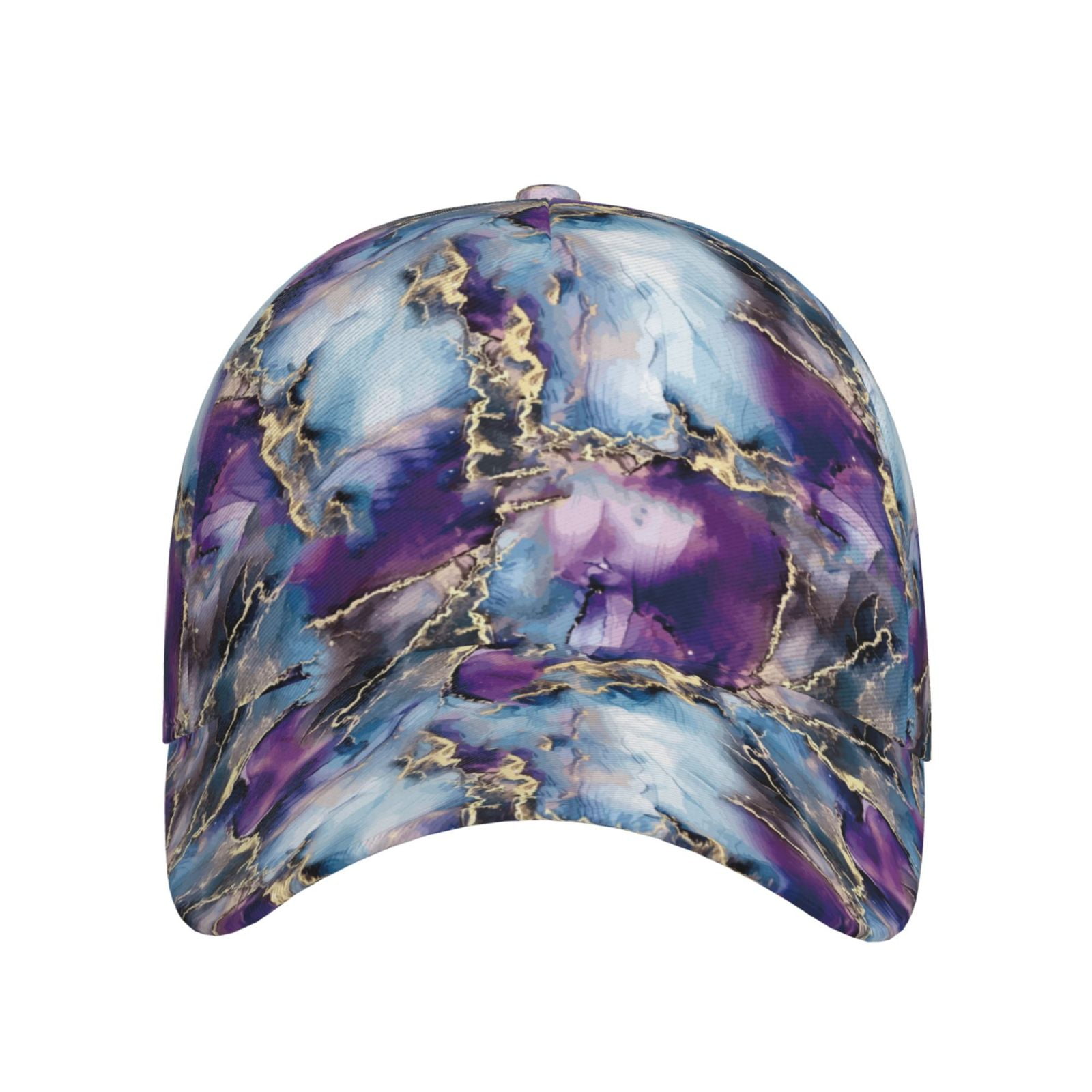 Baseball Cap, Purple Marble Texture Trucker Hats Women Dad Hat For ...