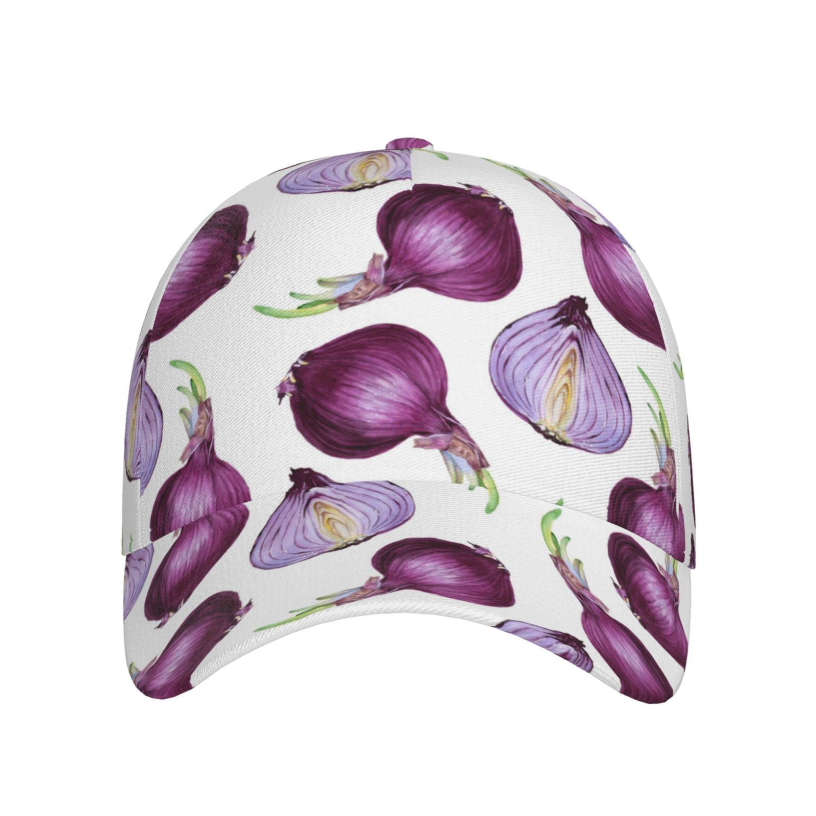 Baseball Cap, Purple Onion Print Trucker Hats Women Dad Hat For ...
