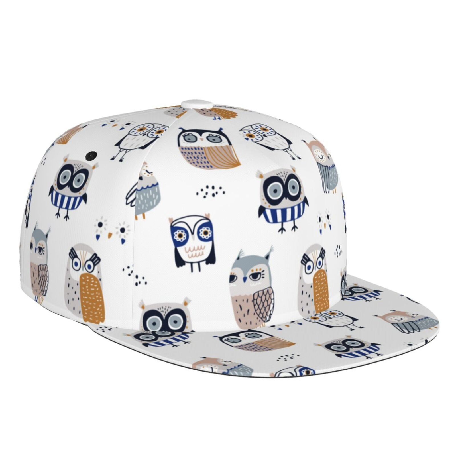 Baseball Cap - Quirky Doodle Owl White Hats for Men/Women Low Profile ...