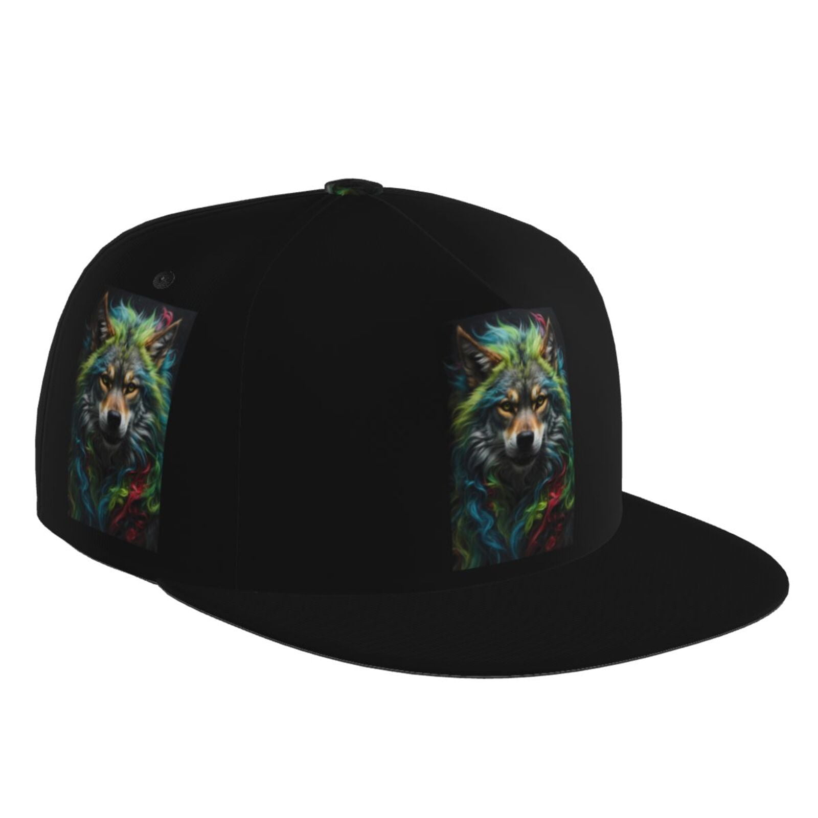 Baseball Cap - Realistic Style Colorful Wolf Hats for Men/Women Low ...