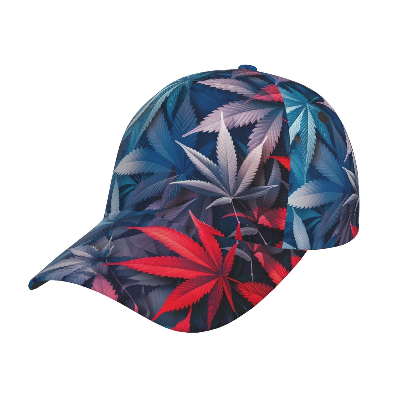 Baseball Cap - Red And Blue Leaves Hats for Men Women Low Profile ...