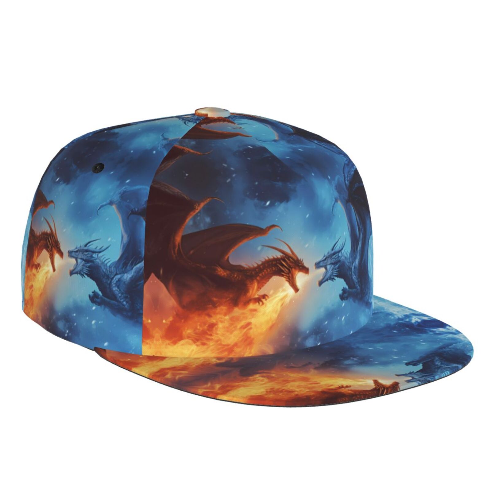 Baseball Cap - Red and Blue Fire Dragon A Hats for Men/Women Low ...