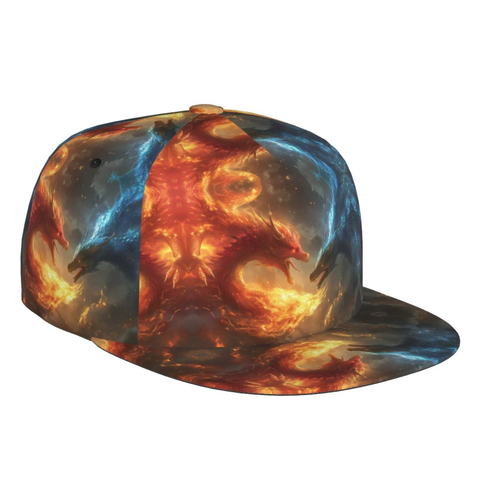 Baseball Cap - Red and Blue Fire Dragon B Hats for Men/Women Low ...