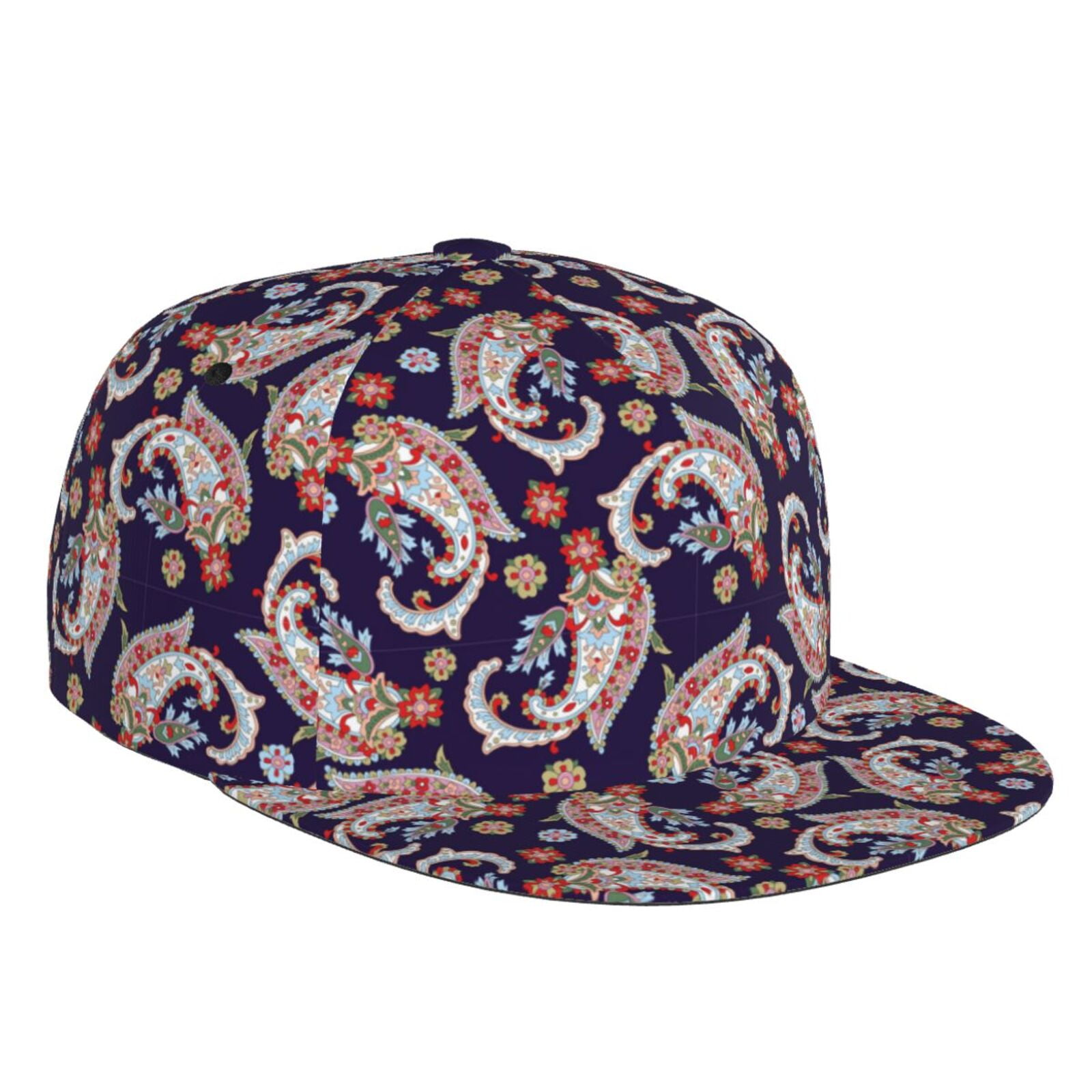 Baseball Cap - Red Blue Green Flower Paisley Hats for Men/Women Low ...