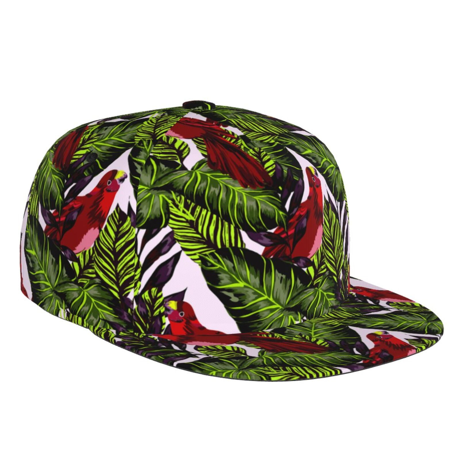Baseball Cap - Red Cute Parrot Green Banana Leaf Hats for Men/Women Low ...