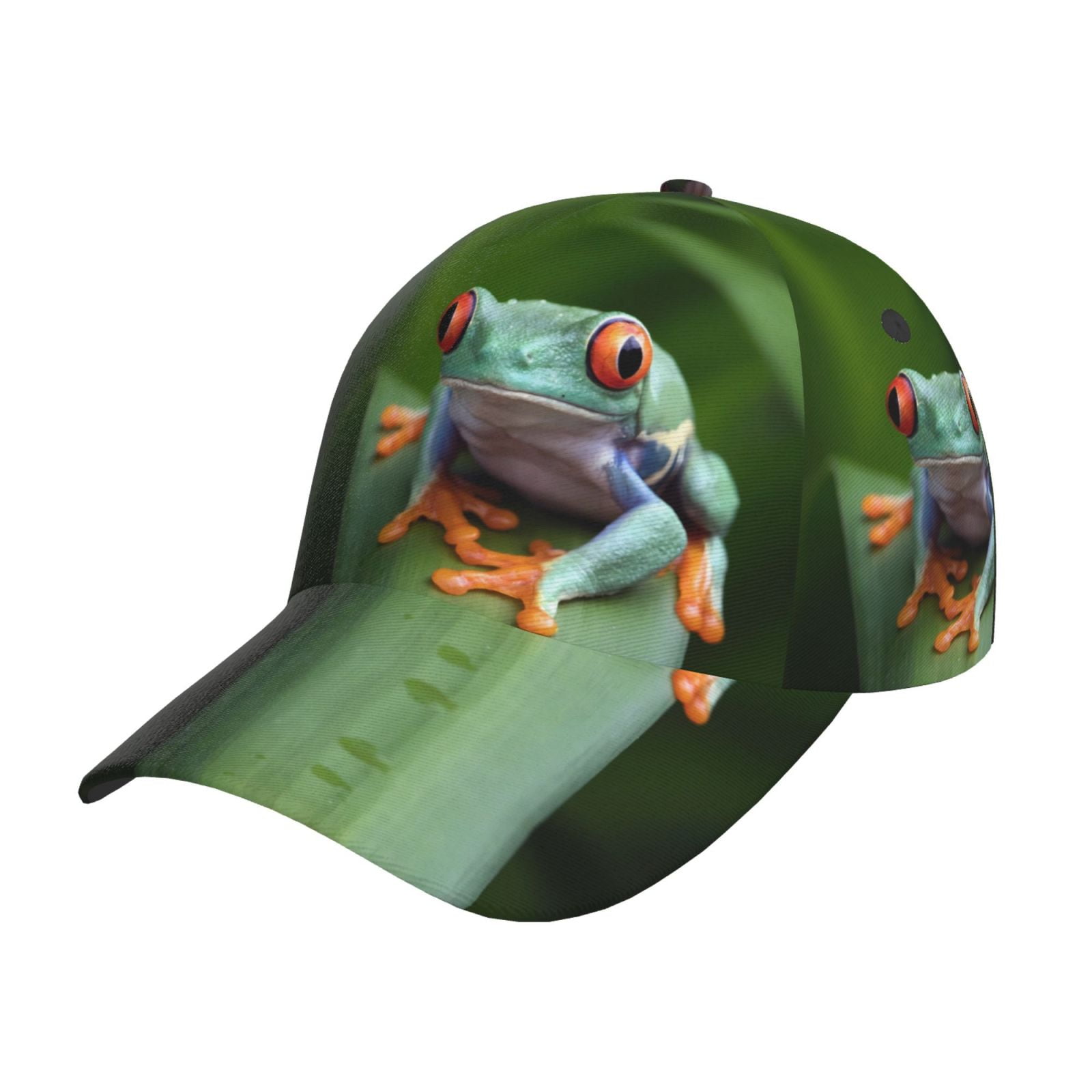 Baseball Cap - Red-Eyed Tree Frog Adjustable Size Hats for Men and ...