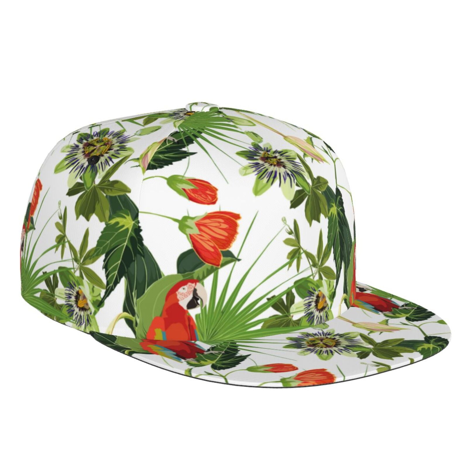 Baseball Cap - Red Macaw Parrot Flower Plant Hats for Men/Women Low ...