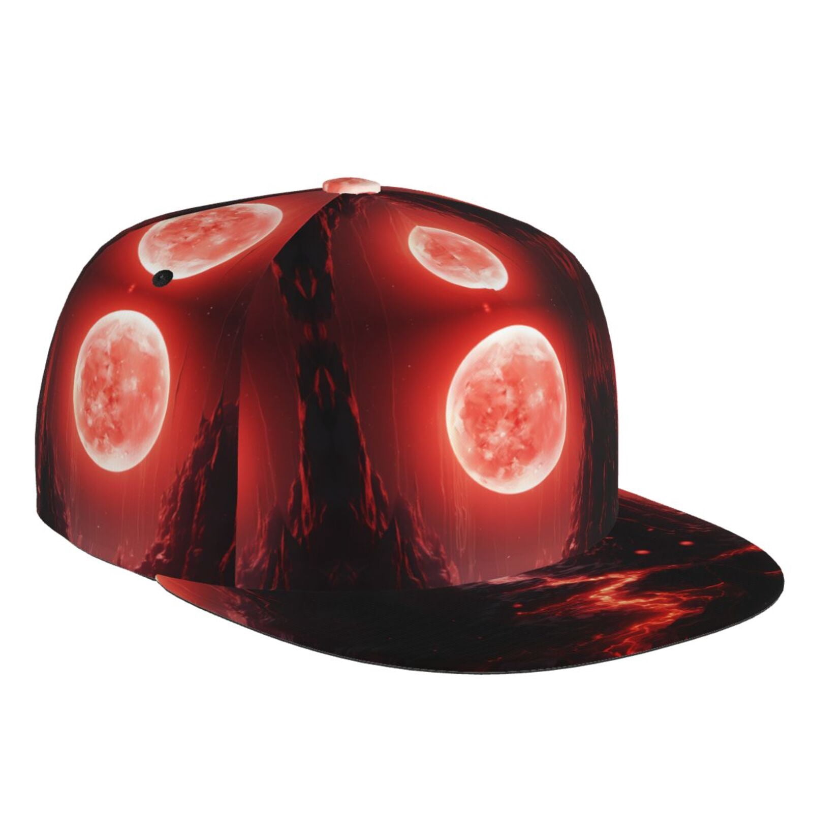 Baseball Cap - Red Moon Lava Hats for Men/Women Low Profile Adjustable ...