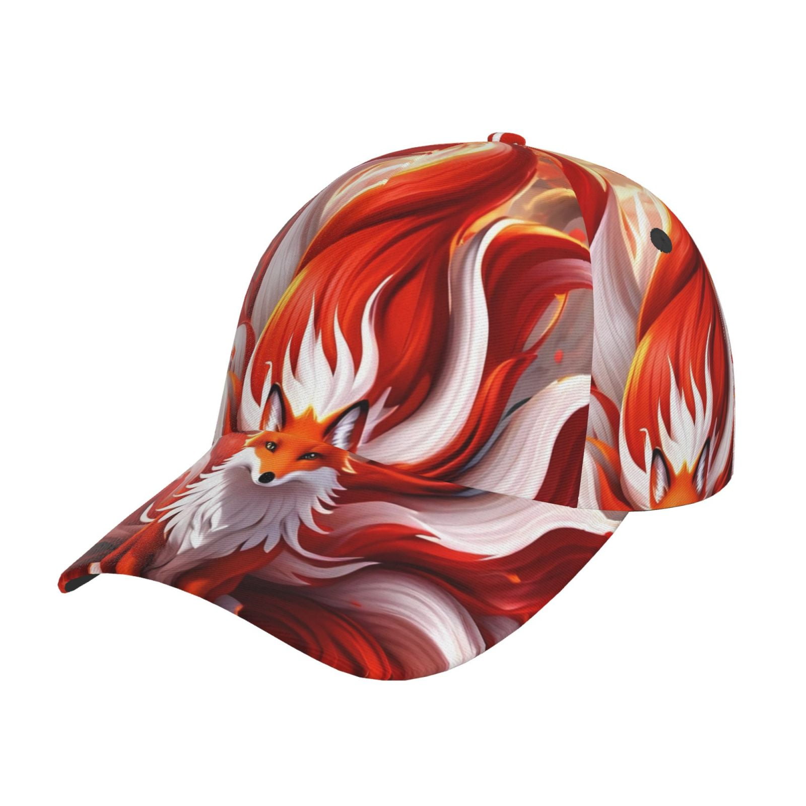 Baseball Cap, Red Sun Flame Fox Trucker Hats Women Dad Hat for Workouts ...