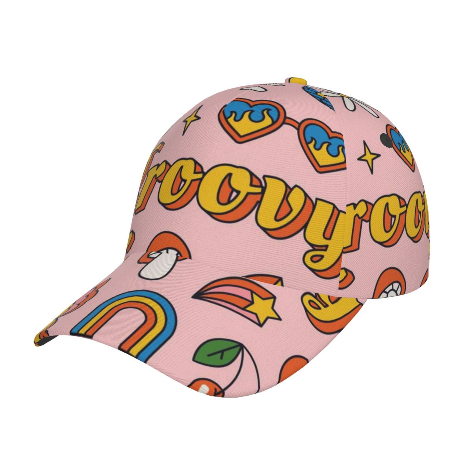 Baseball Cap - Retro 70s Hippie Adjustable Size Hats for Men and Women ...