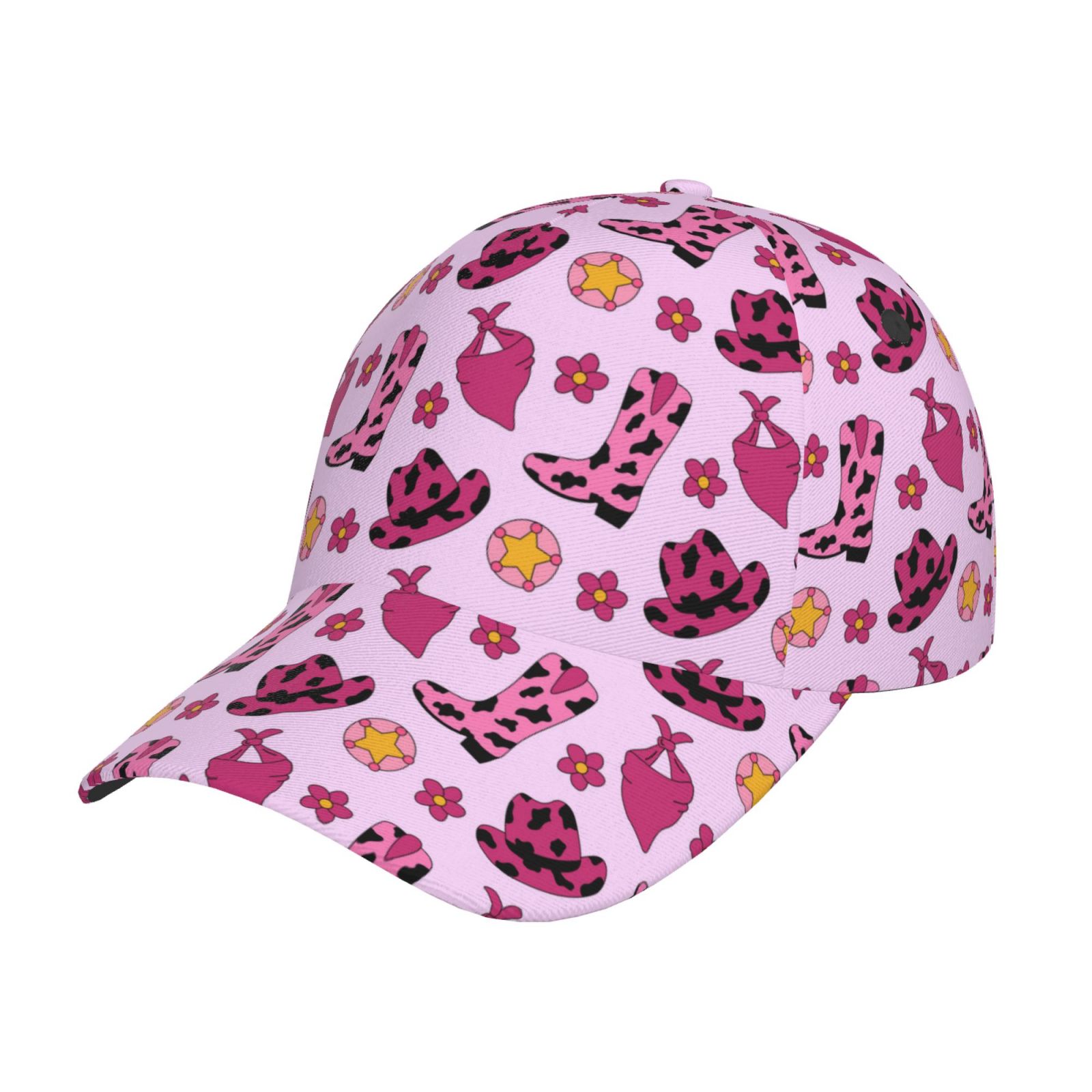 Baseball Cap - Retro Cowgirl Adjustable Size Hats for Men and Women ...