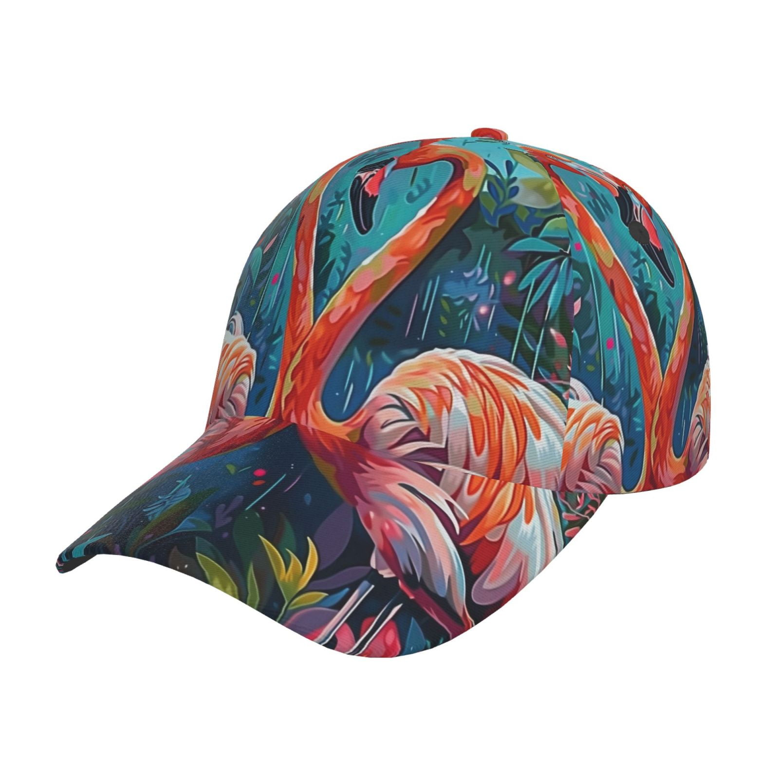 Baseball Cap - Romantic Flamingo Pair Adjustable Size Hats For Men And ...